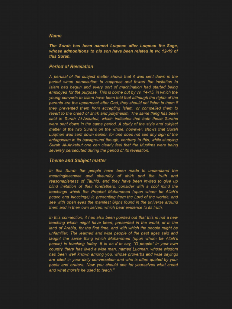 Luqman | PDF