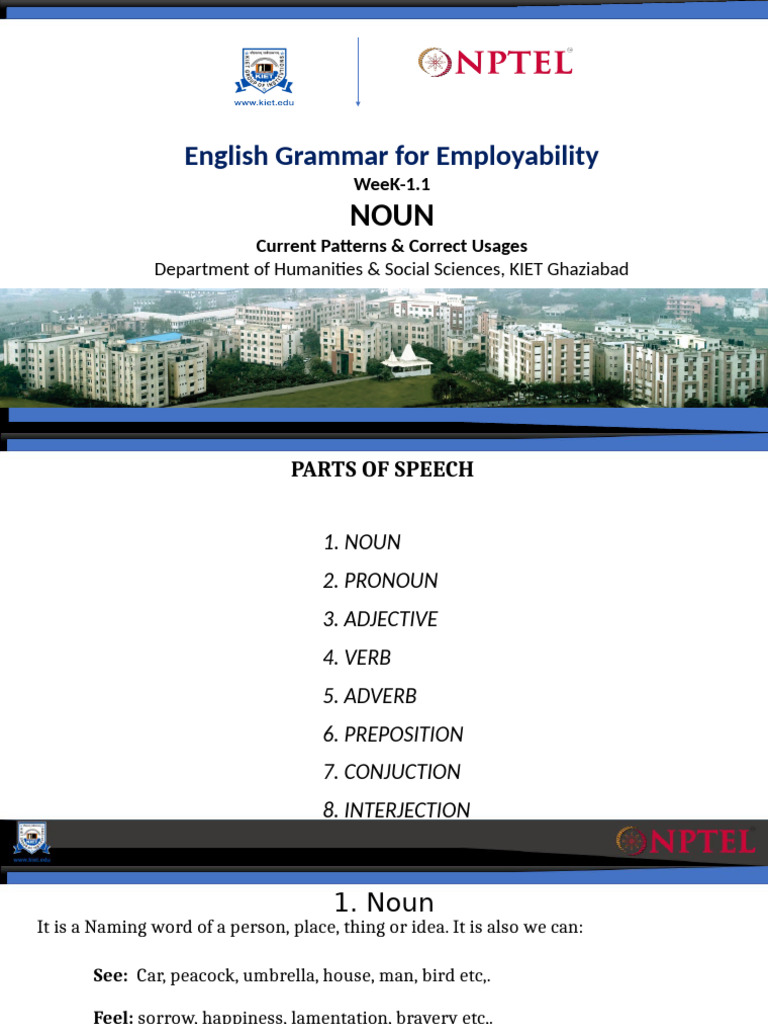1.1 Noun | PDF | Grammatical Gender | Noun