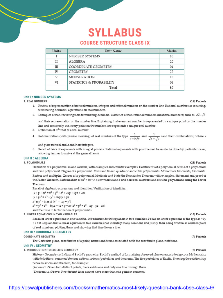 Class Ix Mathematics Question Bank | PDF | Triangle | Polynomial