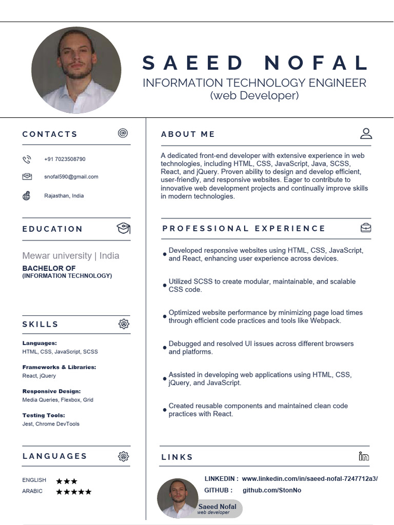 Front-End Developer Profile | PDF | Computers