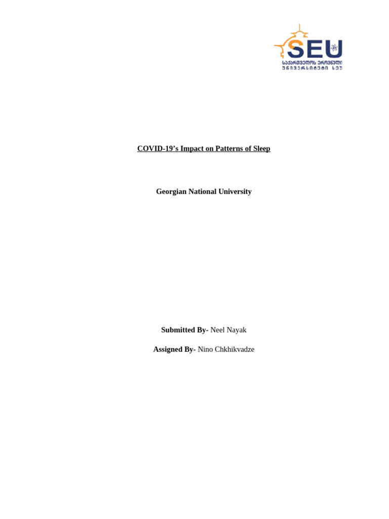 Research Paper FINAL - Neel Nayak | PDF | Sleep | Sleep Deprivation