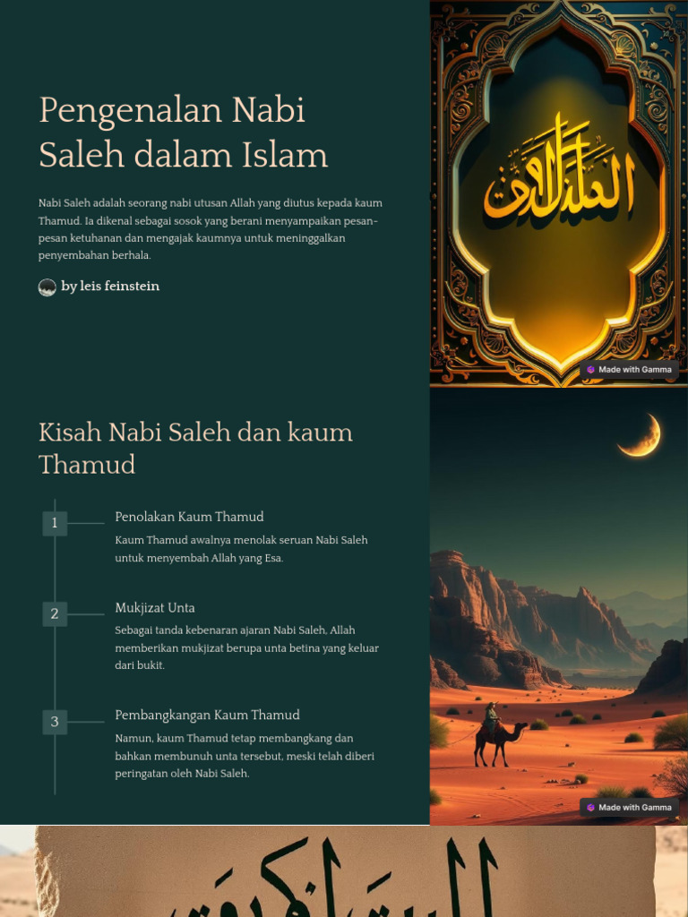 Kisah Nabi Saleh dan Kaum Thamud | PDF
