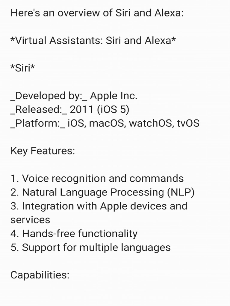 Siri and Alexa | PDF