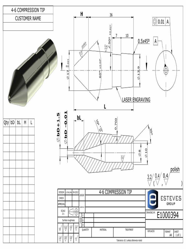 E1000394 4 6 Compression Tip | PDF