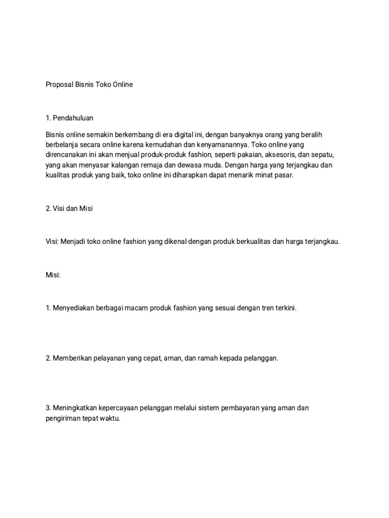 Proposal Bisnis-WPS Office | PDF