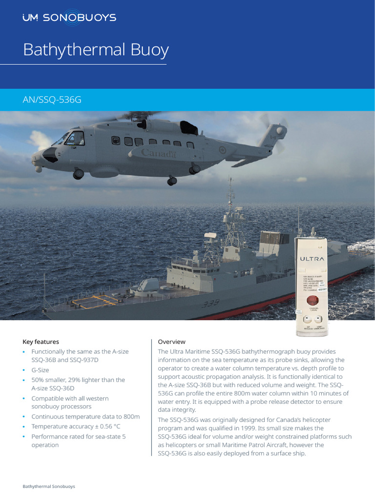 SSQ 536G Bathythermograph Buoy Feb 2024 | PDF | Hertz