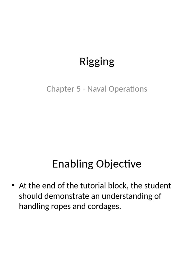 Rigging Chapter 5 Presentation | PDF