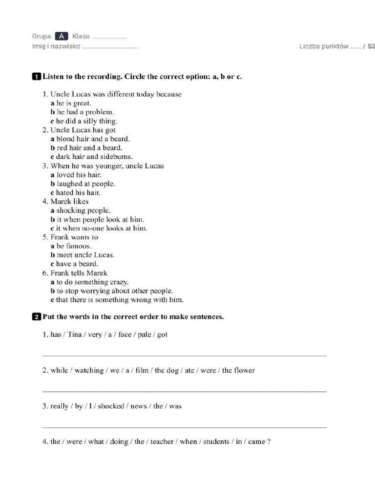 Unit 2 Test A | PDF