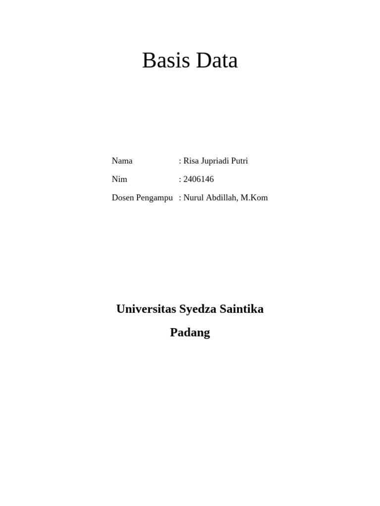 Basis Data Risa | PDF