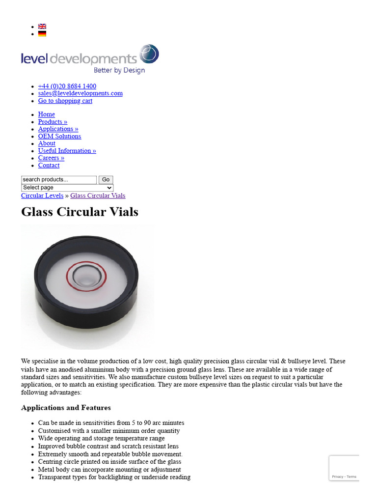Bullseye Level Gauge - Glass Circular Level Vials | PDF | Glasses ...