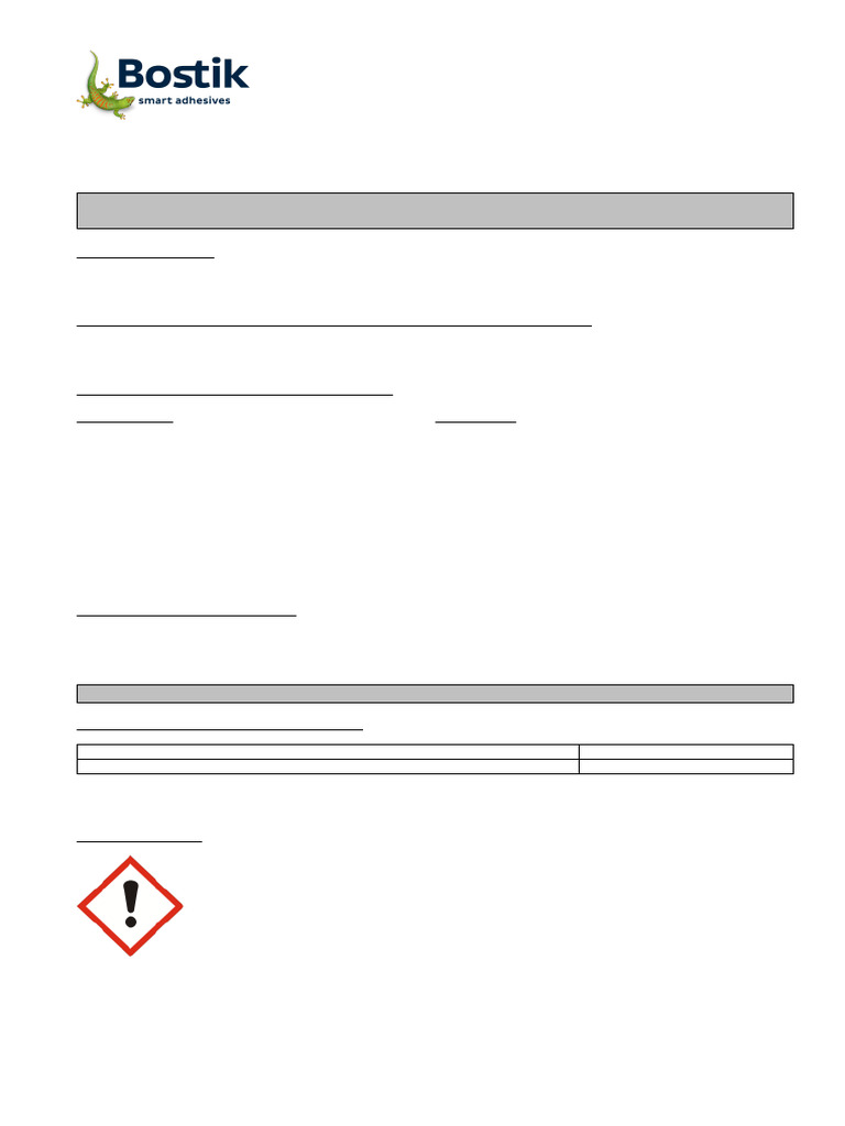 Bostik Anchor Grout Safety Data Sheet | PDF | Toxicity | Firefighting