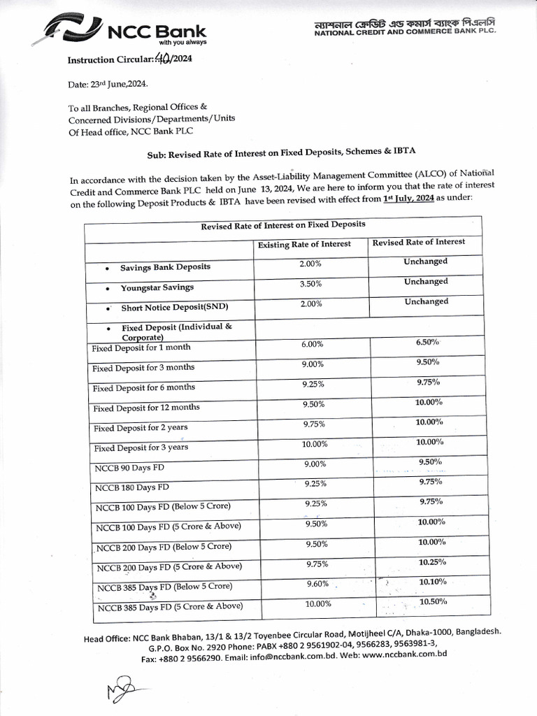 Instruction Circular 40-2024 | PDF | Fixed Income | Interest Bearing ...