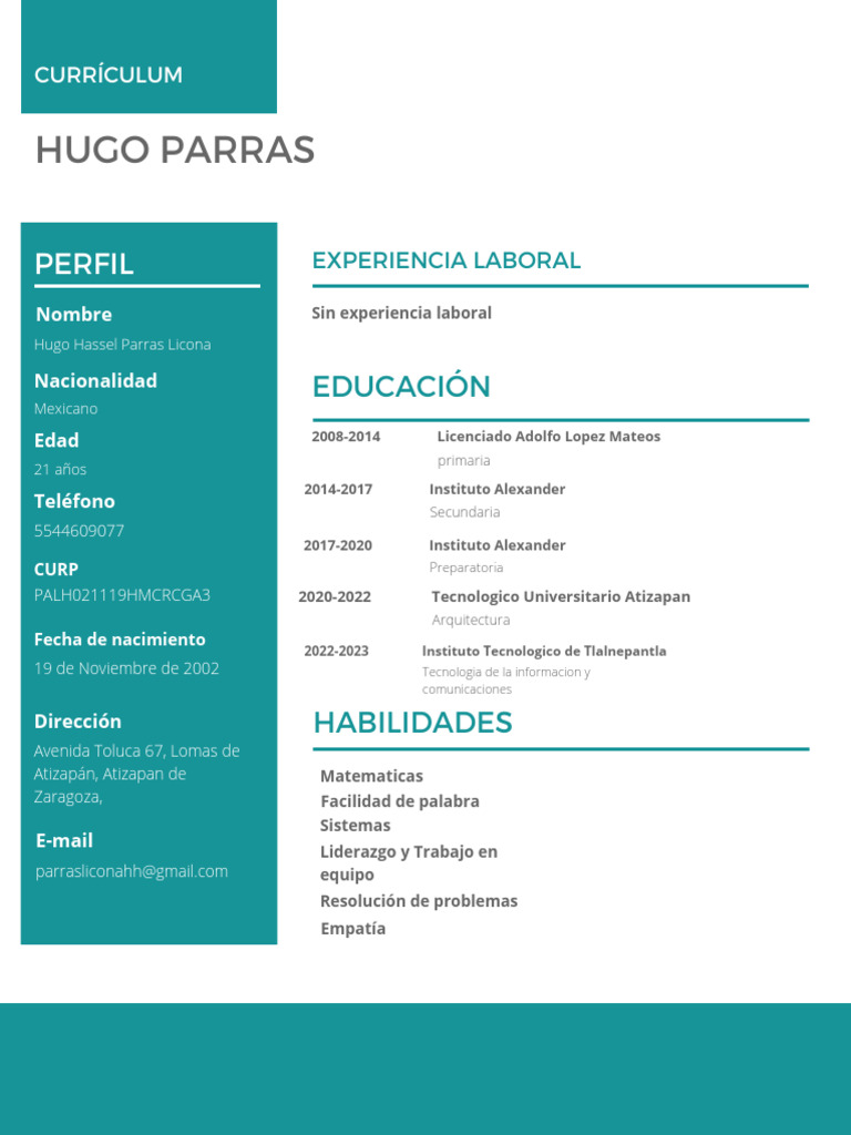 CV Hugo Parras | PDF