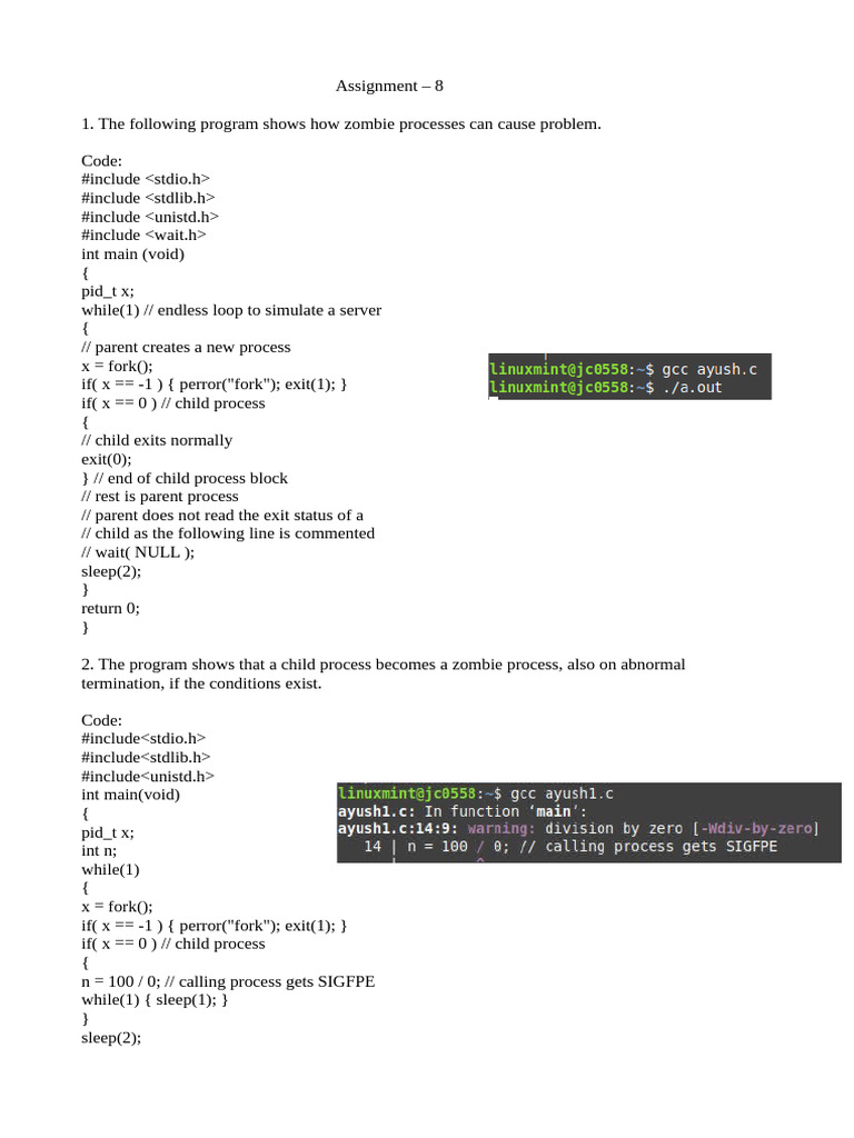 Assignment 8 Os | PDF