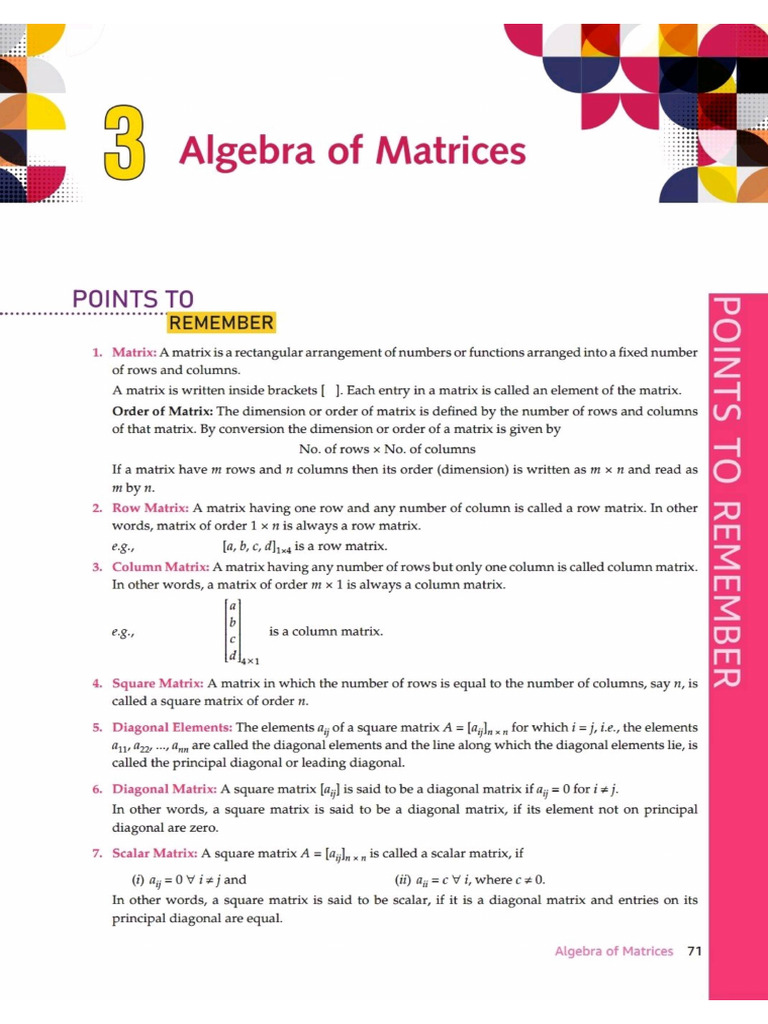 Algebra Matrices | PDF