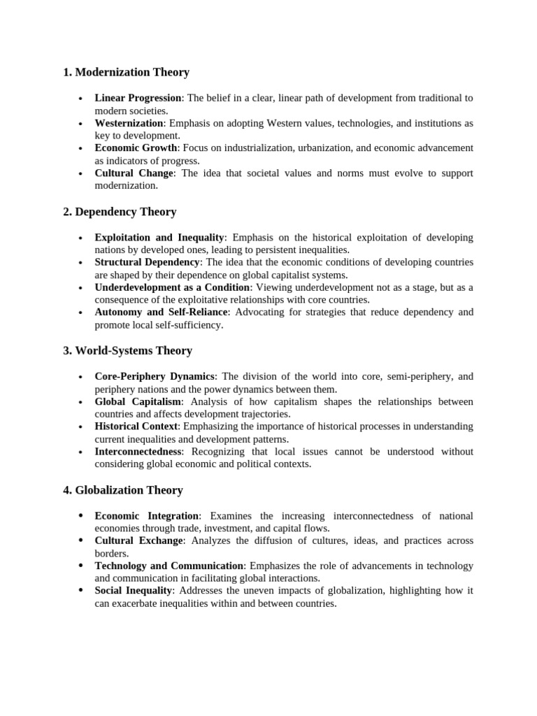 Theories of Development Studeis | PDF | World Systems Theory | Globalization