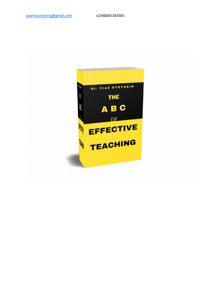 The Abc of Effective Teaching | PDF | Learning | Teachers