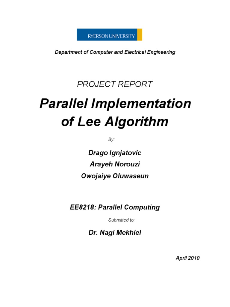 Parallel Implementation of Lee Algorithm for Maze Routing | PDF | Parallel Computing | Central ...