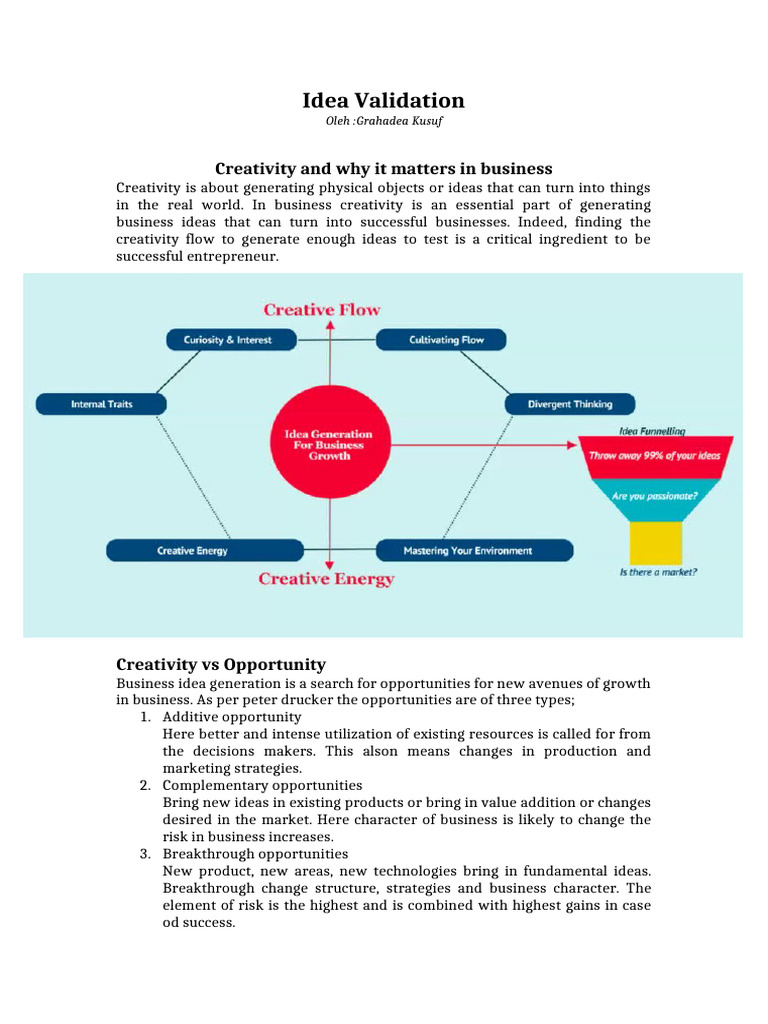 Idea Validation | PDF | Creativity | Agile Software Development