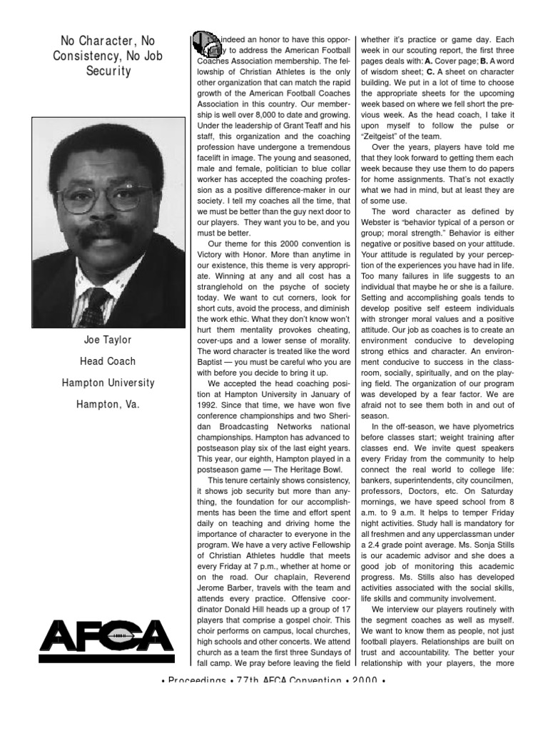 Joe Taylor - Hampton University | PDF | Sports | Gambling