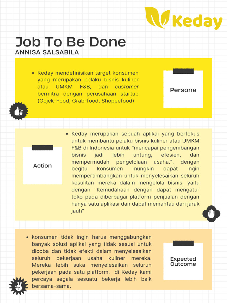 Jobs To Be Done - Paperwork - Annisa Salsabila | PDF