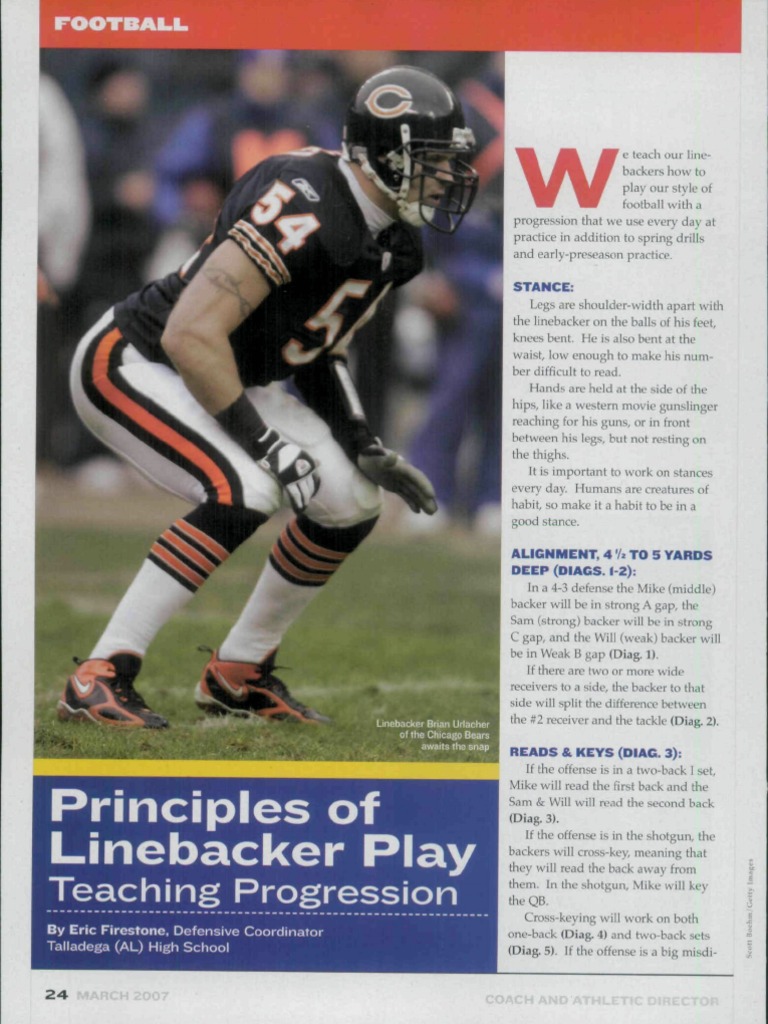 Principles of Linebacker Play: Teaching Progression | Download Free PDF ...