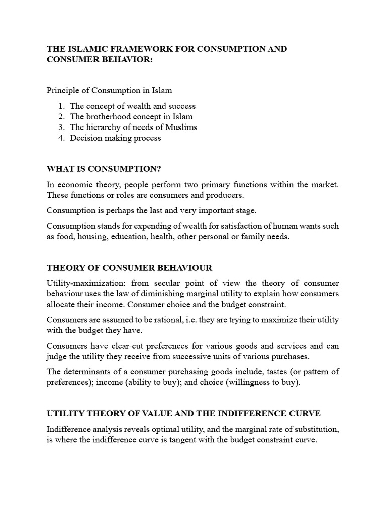 Consumer Behavior Pdf Consumption Economics Utility