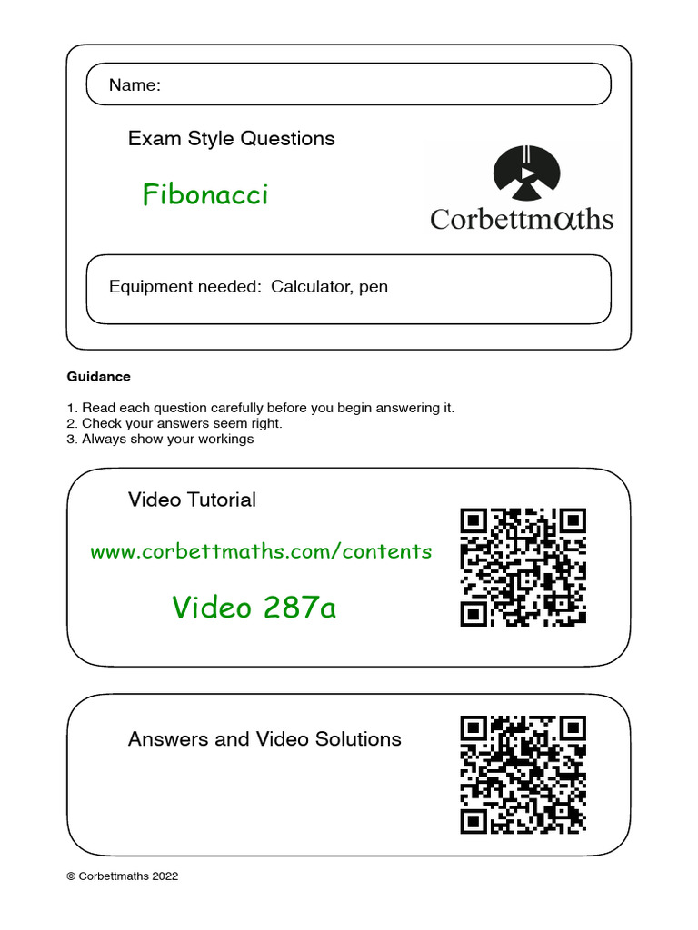 Fibonacci | PDF | Sequence | Mathematical Concepts