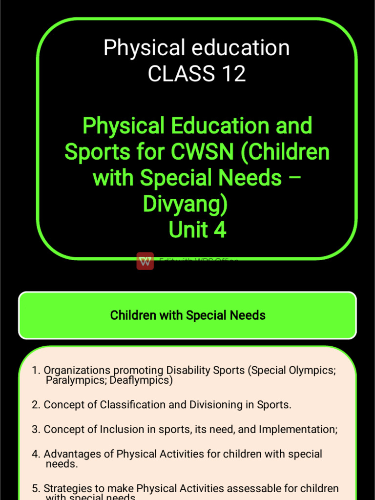 CWSN 12 | PDF | Paralympic Games