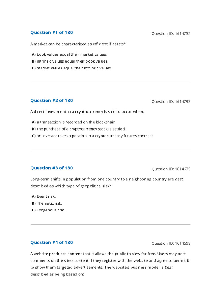 LV1 - Mock 3 | PDF | Stocks | Errors And Residuals