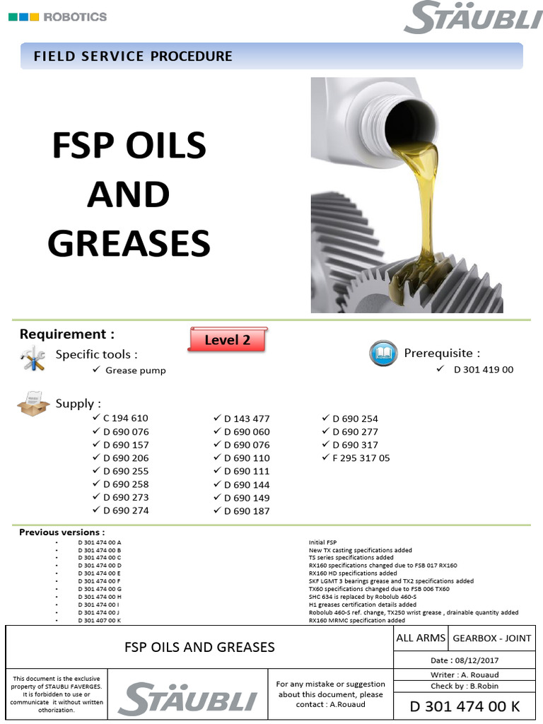FSP Oils and Greases - J083109128 | PDF | Oils | Friction
