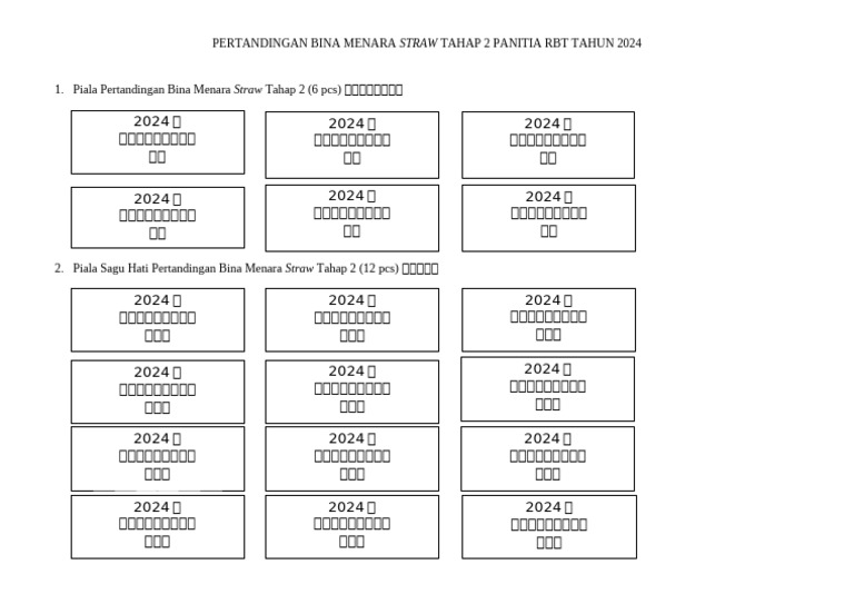 Trophy Labeling RBT 2024 | PDF