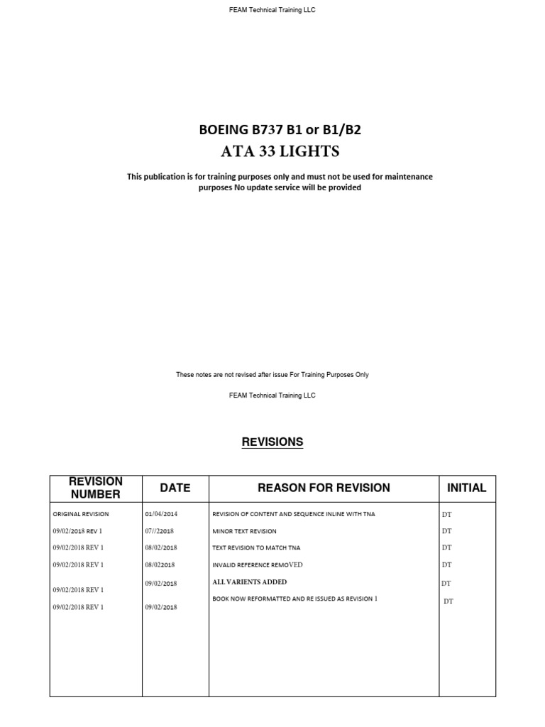 B737NG ATA 33 L3 e | PDF | Switch | Electromagnetism