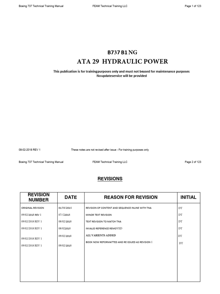 B737NG ATA 29 Hydraulic Power | PDF | Chemical Engineering | Gas ...
