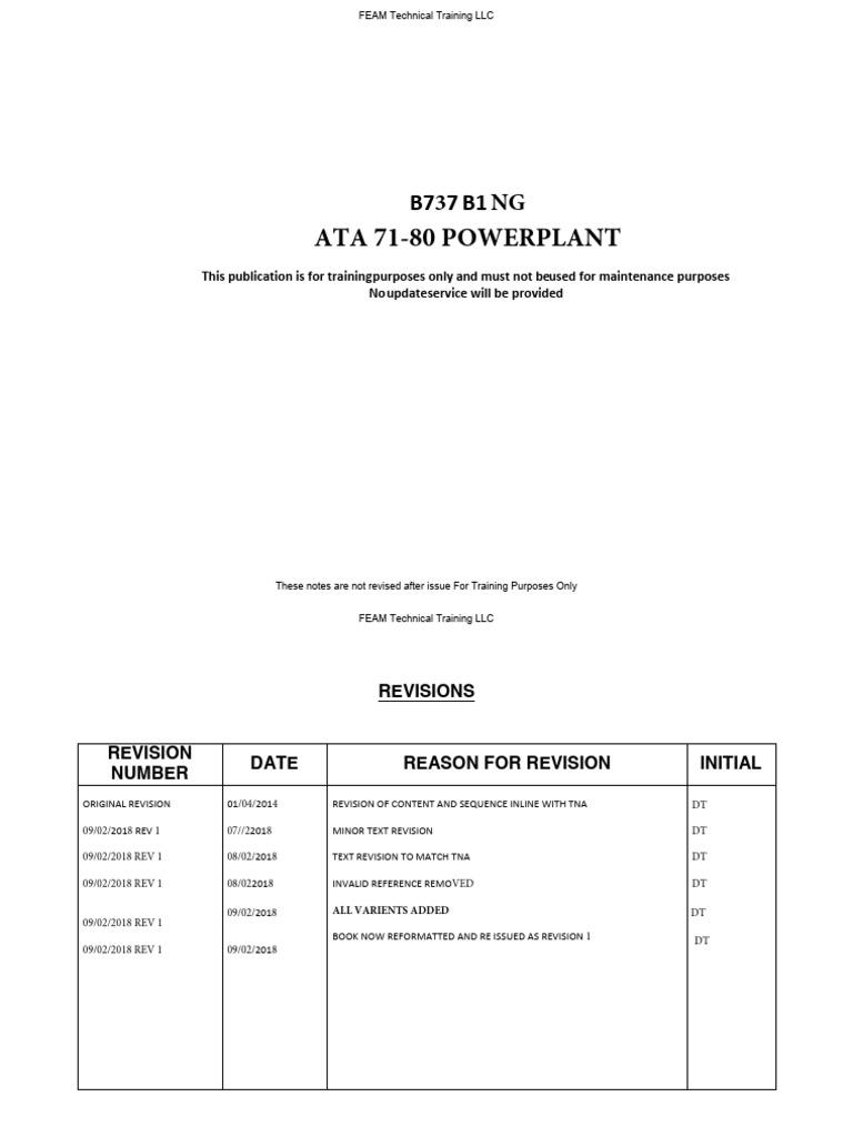B737NG ATA 71-80 - Powerplant CFM56 7B | PDF | Computers
