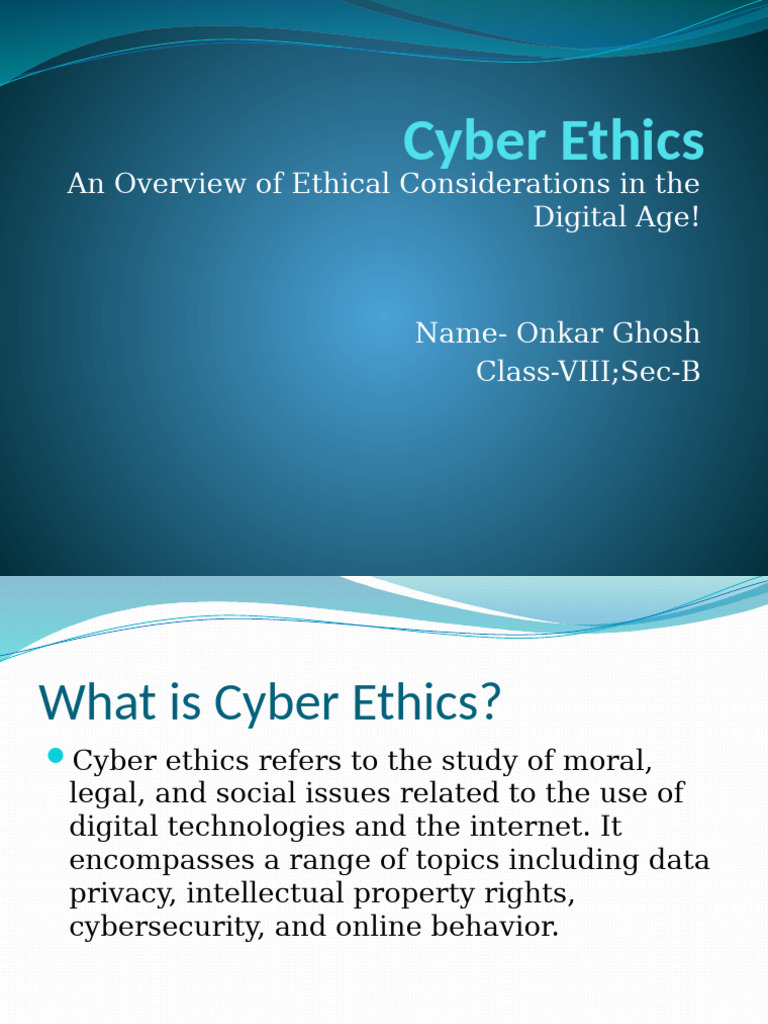 Cyber Ethics | PDF | Social Science | Computers