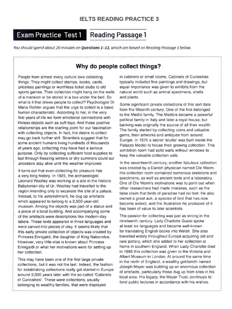 IELTS Reading Practice 3 | PDF