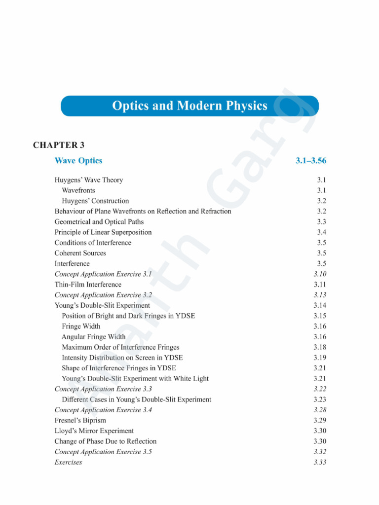 Wave Optics Chapter | PDF