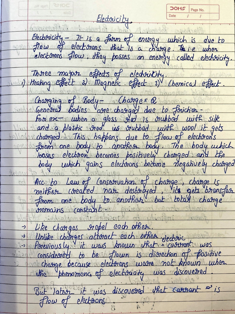 Electricity Part 1 Pdf