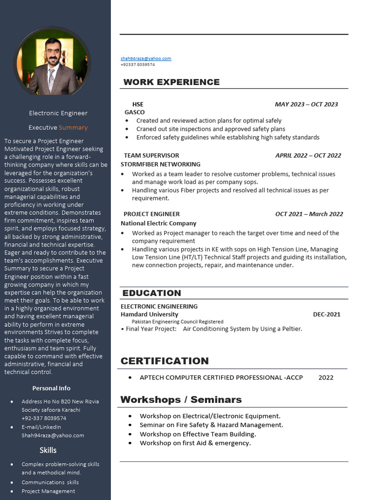 Electronic Engineer Resume Summary | PDF | Business