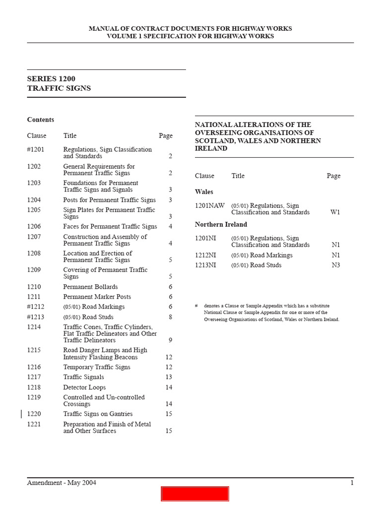 SHW Series 1200 Traffic Signs - May 2008 | PDF | Traffic | Rivet