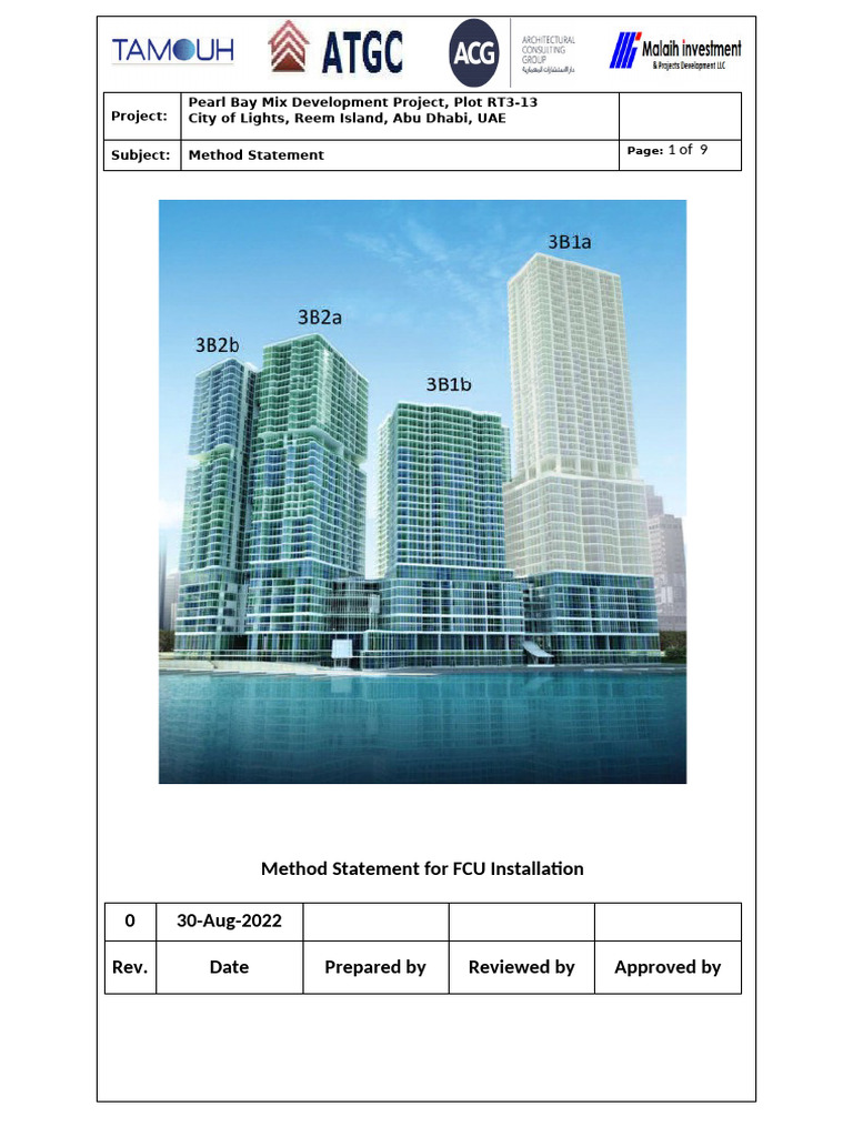 Method Statement Fcu Installation Pdf Electrical Wiring Pipe Fluid Conveyance