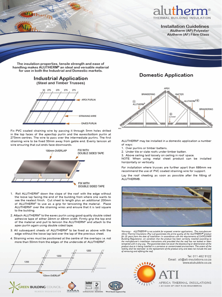 Alutherm-Installation2012 WEB | PDF | Roof | Building Engineering