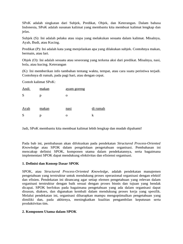 Contoh SPOK | PDF