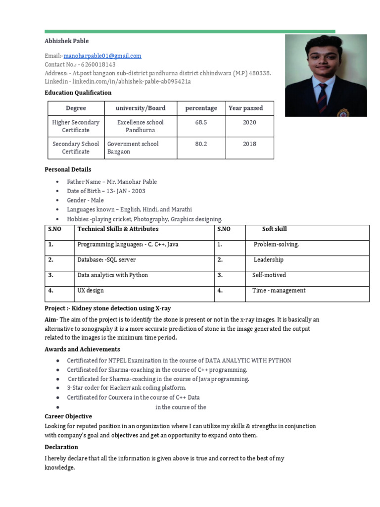 Abhishek Pable resume-01 | PDF