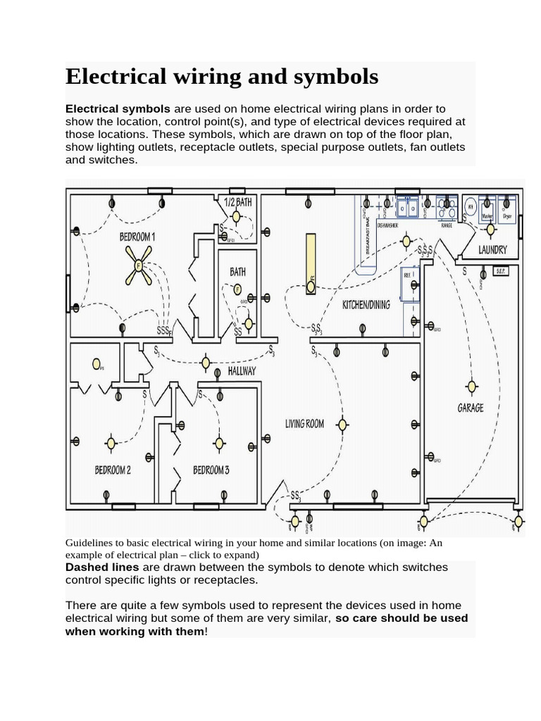 Electrical Wiring Symbols Guide | PDF