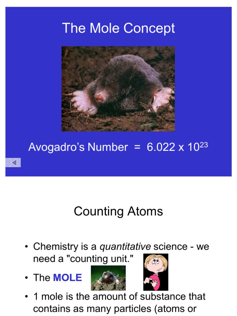 Understanding the Mole Concept: Converting Between Number of Particles ...