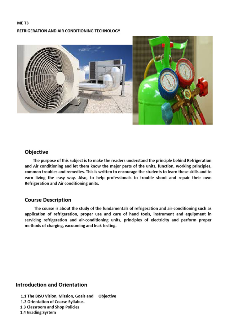 Refrigeration & Air Conditioning Basics | PDF | Heat | Refrigeration