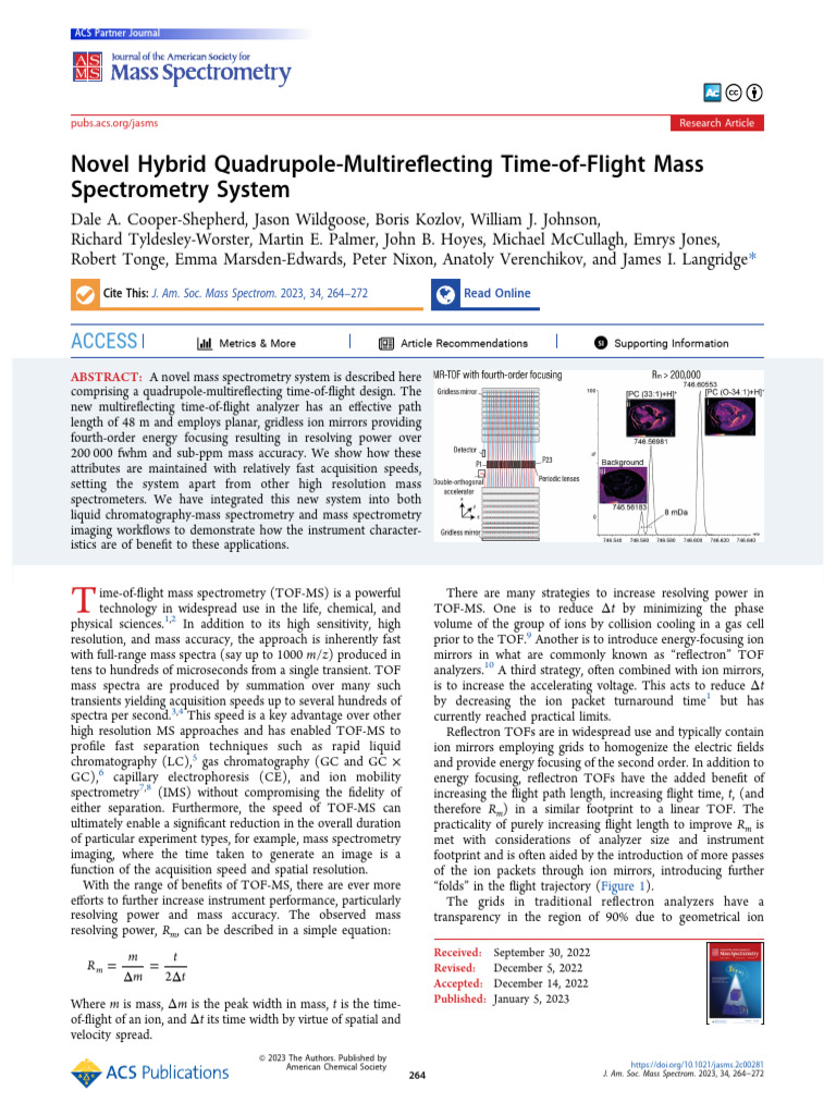Alex Paper - Novel Hybrid Quadrupole-Multireflecting Time-of-Flight ...