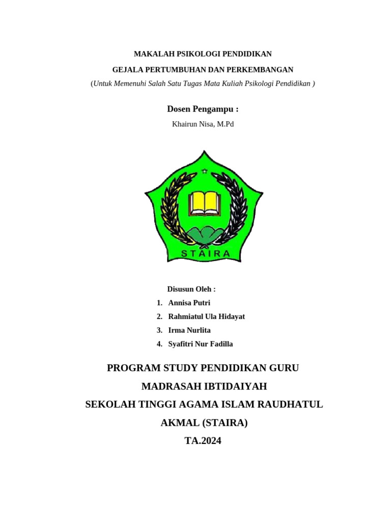 Makalah Psikologi Pendidikan Sem5 | PDF